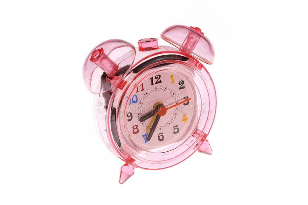 Vintage plastic clock stock image. Image of colored, transparent - 5717119