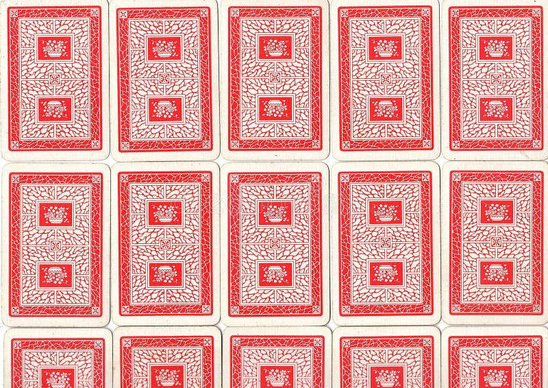 Vintage Playing Card Backs Forming a Pattern. Stock Photo - Image of ...