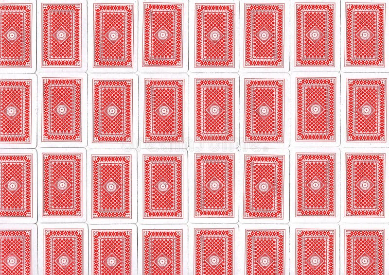 Vintage Playing Card Backs Forming a Pattern. Stock Image - Image of ...