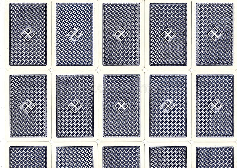 Vintage Playing Card Backs Forming a Pattern. Stock Image - Image of ...