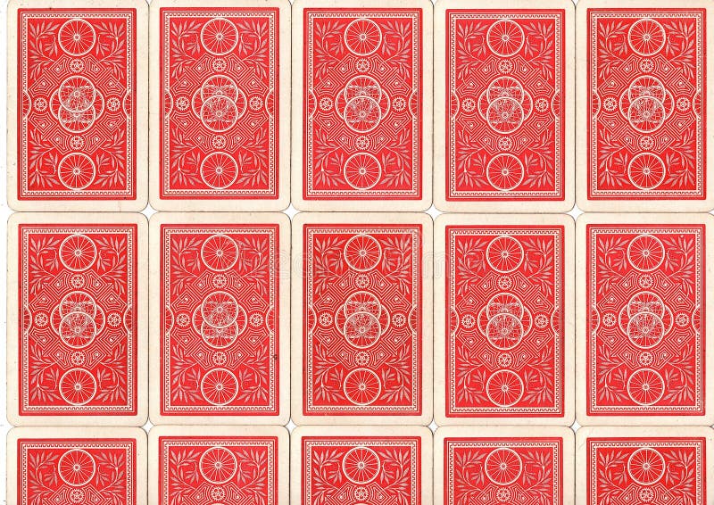 Vintage Playing Card Backs Forming a Pattern. Stock Photo - Image of ...