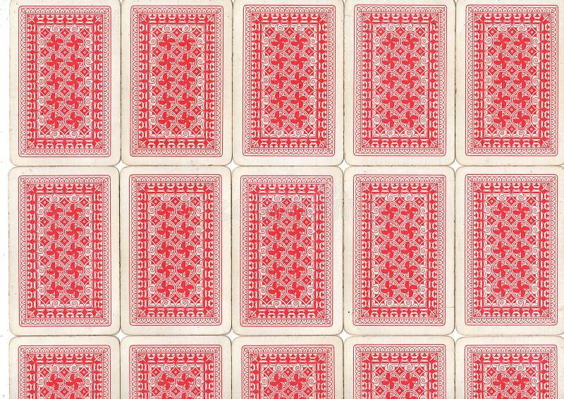 Vintage Playing Card Backs Forming a Pattern. Stock Image - Image of ...