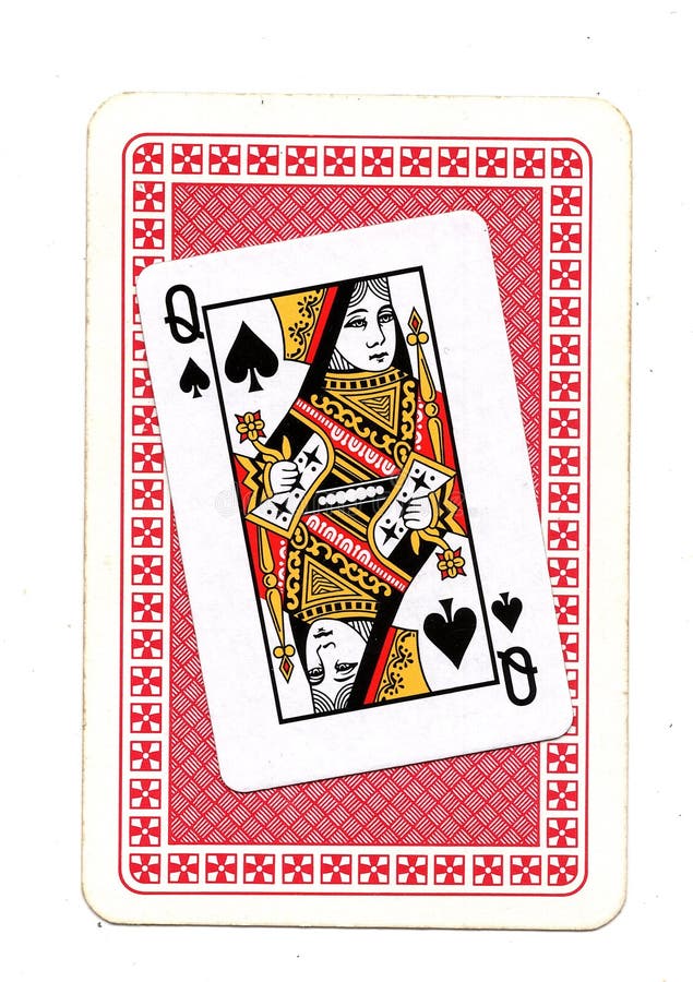 A Vintage Playing Card Displayed on the Back of Another Card. Stock ...