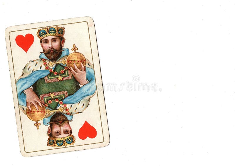 A Vintage Playing Card with Space for Text. Stock Image - Image of four ...