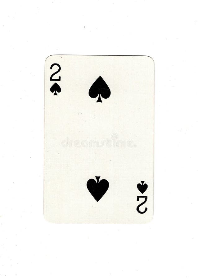 A Vintage Playing Card on a White Background. Stock Image - Image of ...