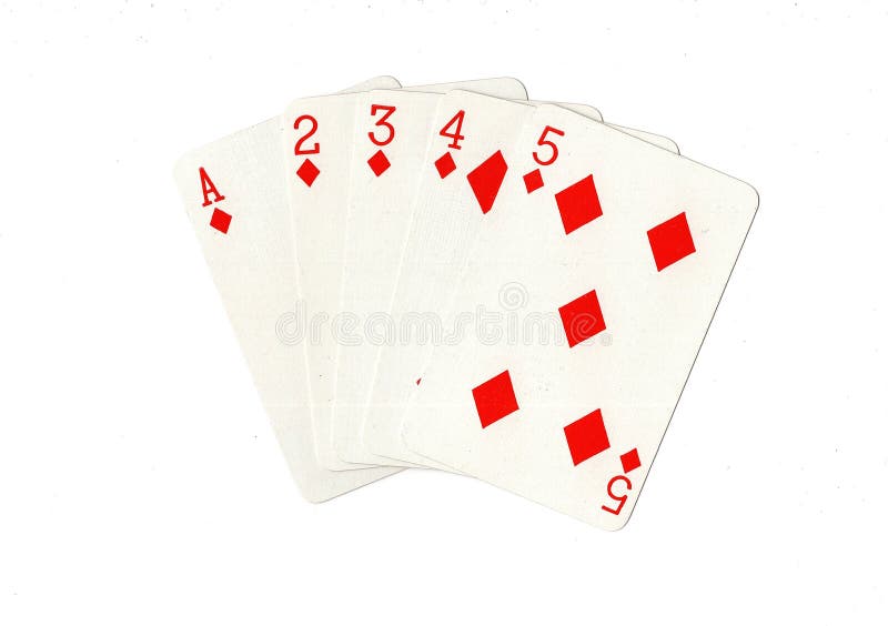 Vintage Playing Cards Showing a Run of Diamonds. Stock Illustration ...