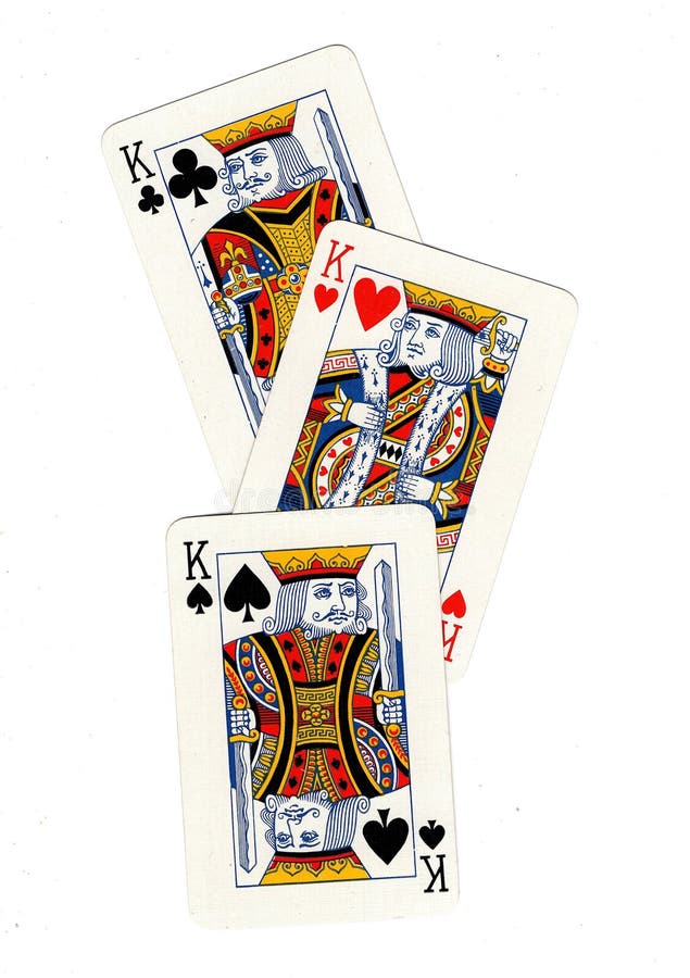 Vintage Playing Cards Showing Three Kings. Stock Illustration ...