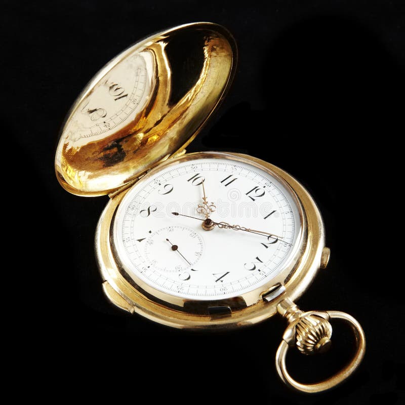 Vintage pocket Clock stock photo. Image of antique, classic - 44160128