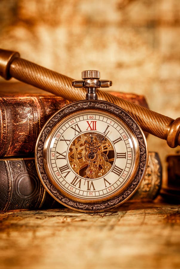 Vintage pocket watch stock photo. Image of deadline, conceptual - 60626960