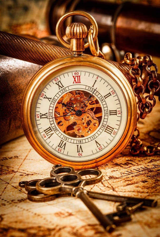 Vintage pocket watch stock photo. Image of metal, aging - 52370440