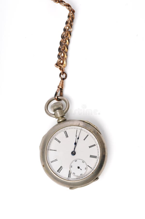 Vintage Pocket Watch and Chain Stock Photo - Image of watch, time: 7064716