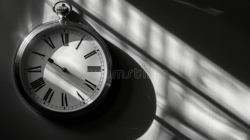 Vintage Pocket Watch with Shadows. Concept of Time, History, and ...