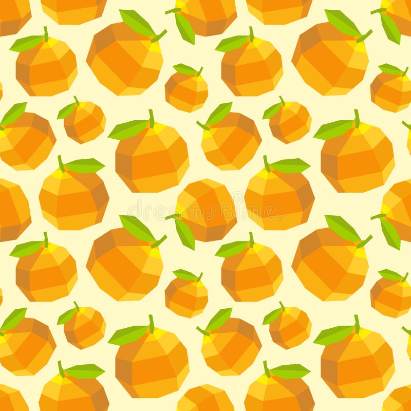 Vintage Polygon Orange Pattern Stock Vector - Illustration of spring ...
