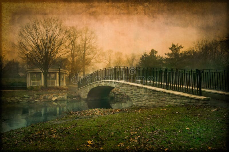 Vintage Pond stock image. Image of creek, country, mist - 28288587