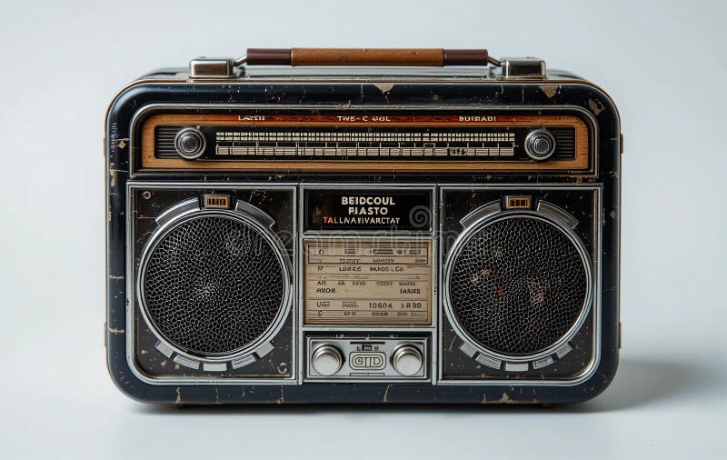 A Vintage Radio on Isolated Background Stock Illustration ...