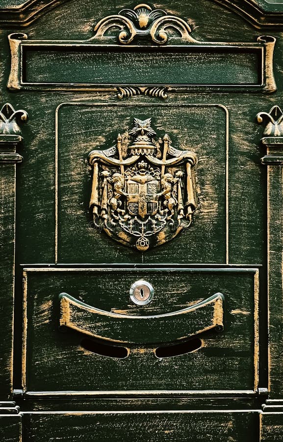 Vintage Post Box, Postal Office, Mailbox and Mail Delivery Stock Image ...