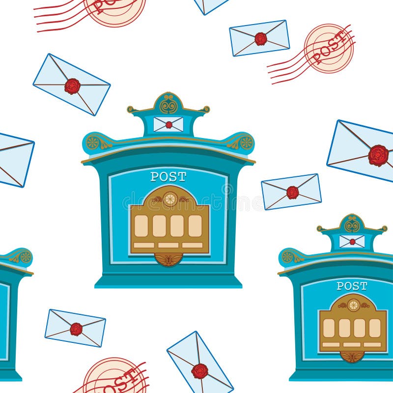 Vintage post box stock vector. Illustration of design - 47462097