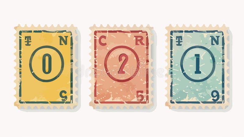 Vintage Postage Stamp Borders Set Vector Illustration Stock Vector ...