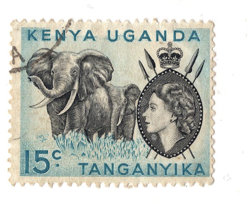 A Vintage Postage Stamp from Kenya, Uganda and Tanganyika. Editorial ...