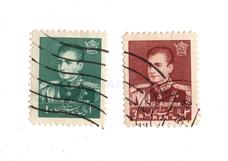 Vintage Postage Stamps from Iran. Editorial Photography - Image of ...