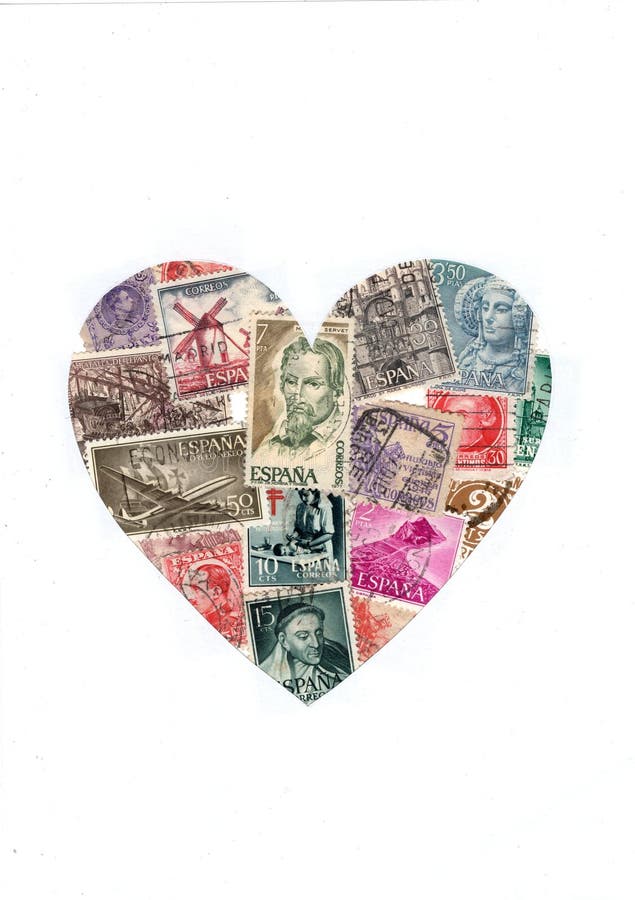 Postage with heart icon stock vector. Illustration of painting - 12986231