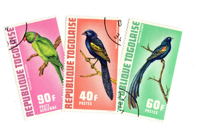 Vintage Postage Stamps from Togo. Editorial Image - Illustration of ...