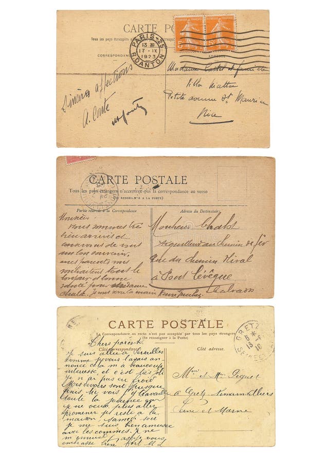 Collection of Six Vintage Postcards Editorial Image - Image of american ...