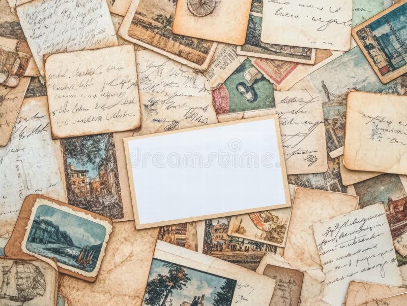 Vintage Postcards, a Nostalgic Journey through Time Stock Image - Image ...