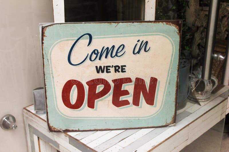 Vintage Retro Poster Store Shop Illustartion Label Stock Image - Image ...