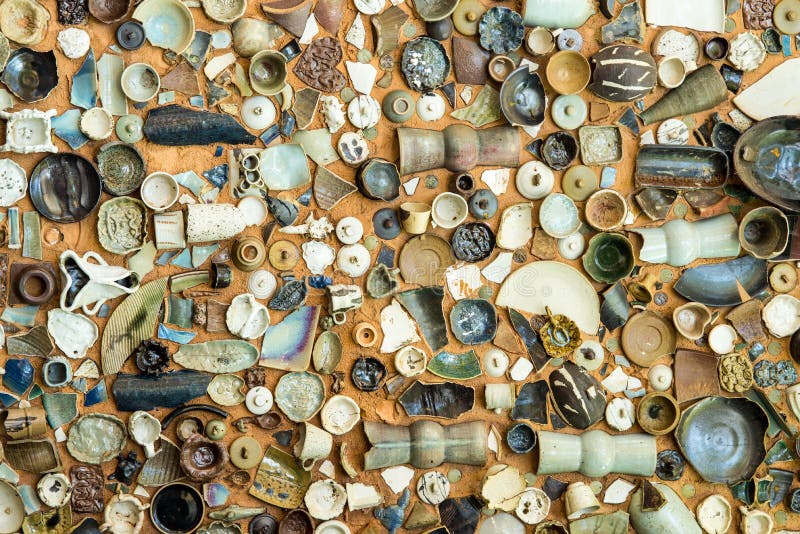 Vintage Pottery with Texture Background Stock Photo - Image of ...