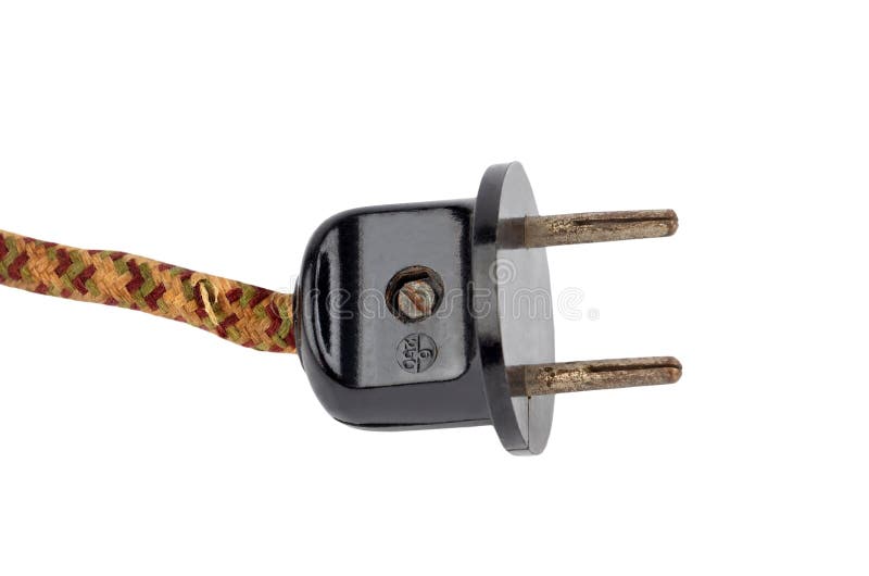Vintage power plug stock image. Image of plastic, electricity - 29372957