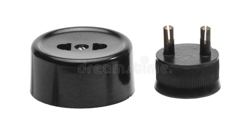 Vintage power socket stock photo. Image of black, power - 30449604