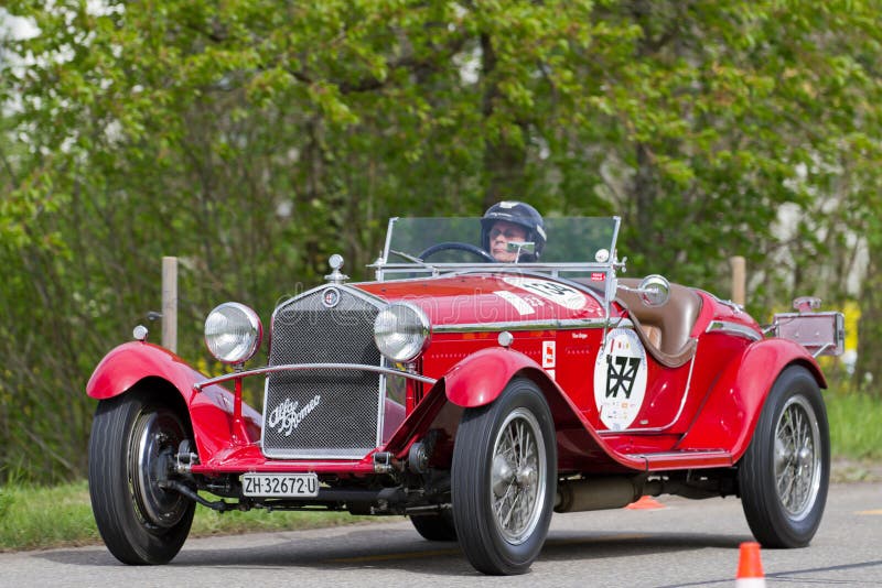 Vintage Pre War Race Car Alfa Romeo Editorial Photography - Image of ...