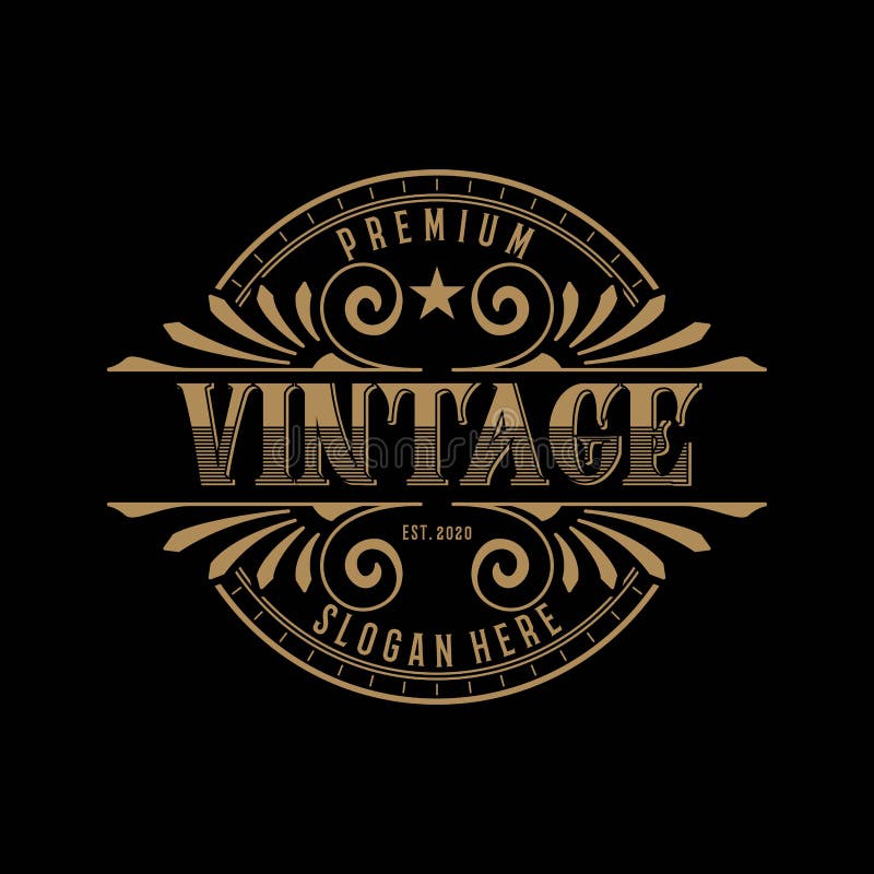 Vintage Premium Logo Design Template Stock Illustration - Illustration ...