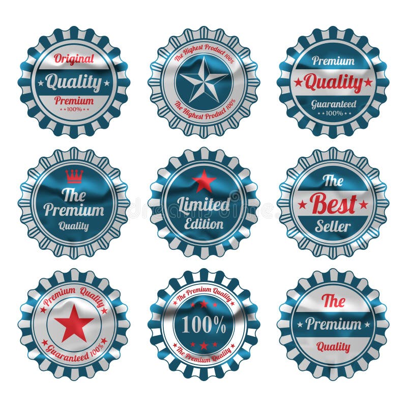 Vintage Premium Quality Labels Set. Stock Vector - Illustration of ...