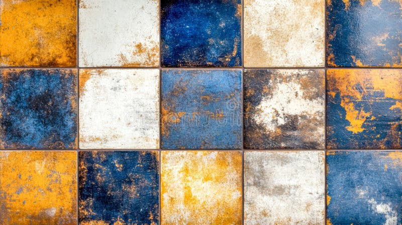 Checkerboard Pattern Distressed Ceramic Tiles Stock Photos - Free ...