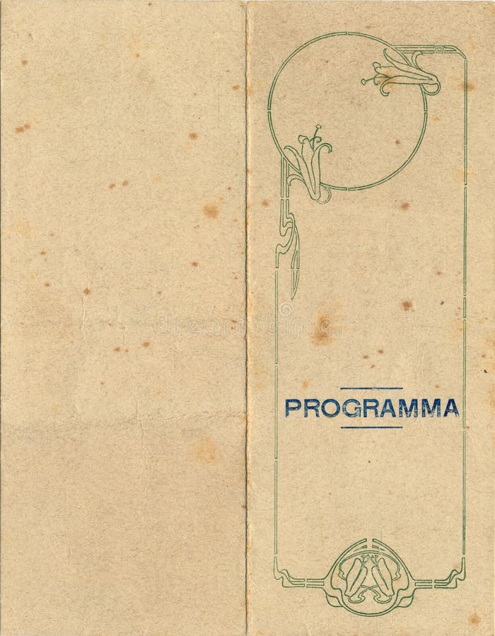 Vintage Program Pamphlet from 1955 Stock Image - Image of program ...