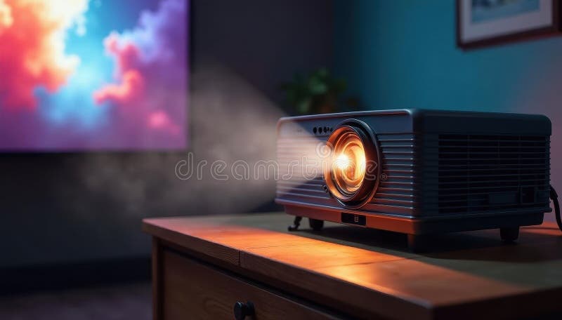 Vintage Projector Emitting a Sharp, Focused Light Ray , Nostalgia ...