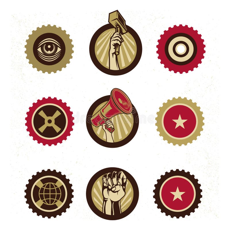 Vintage Propaganda Worker stock vector. Illustration of design - 89743610