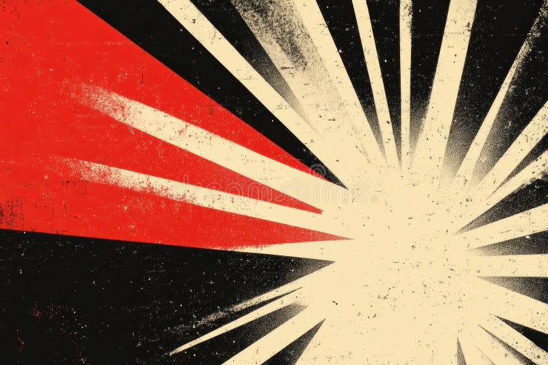 Vintage Propaganda Poster Featuring Bold Red and Black Graphics with an ...