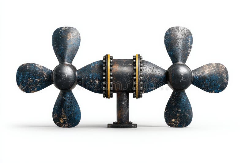 Vintage Propeller with a Rusty Finish Perfect for Industrial and ...