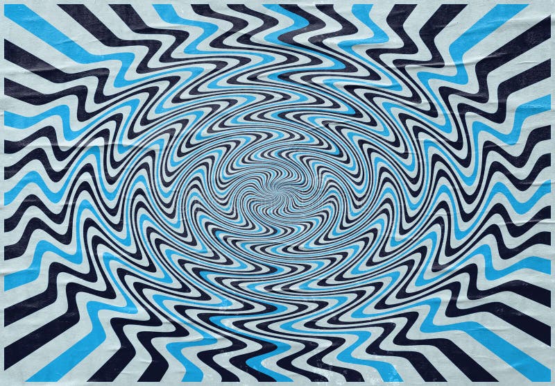 Vintage Cartoon Vector Art Retro Abstract Texture with Spinning Circle ...