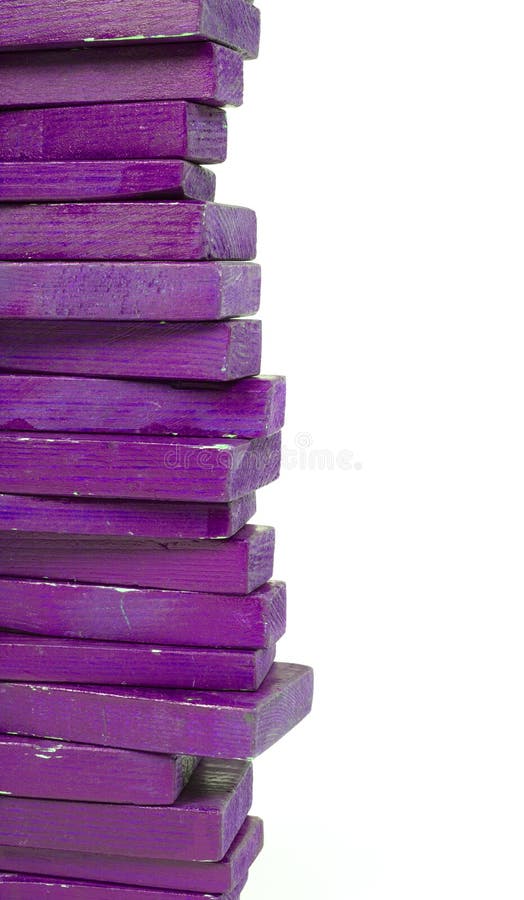 Vintage Purple Building Blocks Isolated on White Stock Image - Image of ...