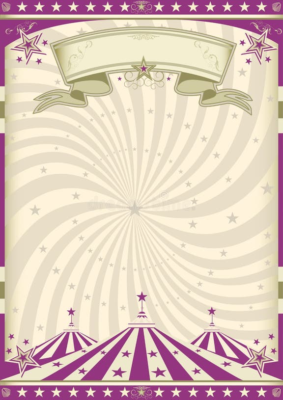 Vintage purple circus stock vector. Illustration of revival - 26049512
