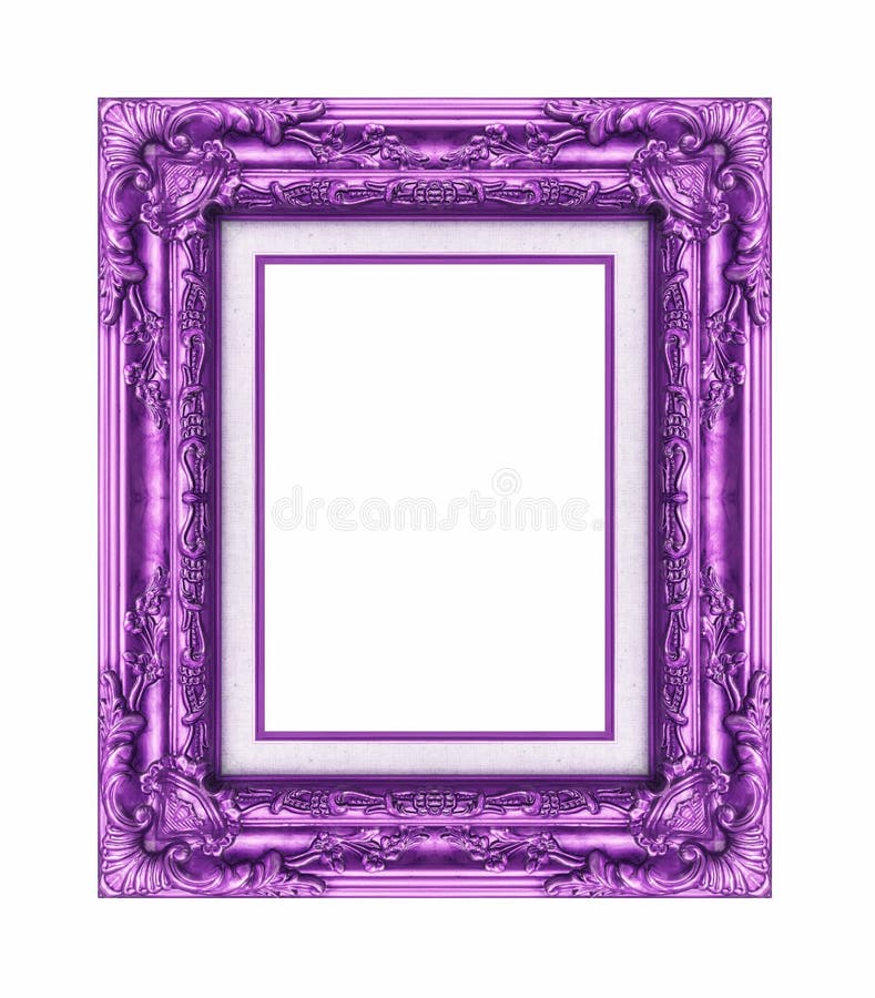 Vintage Purple Frame with Blank Space, with Clipping Path Stock Photo ...