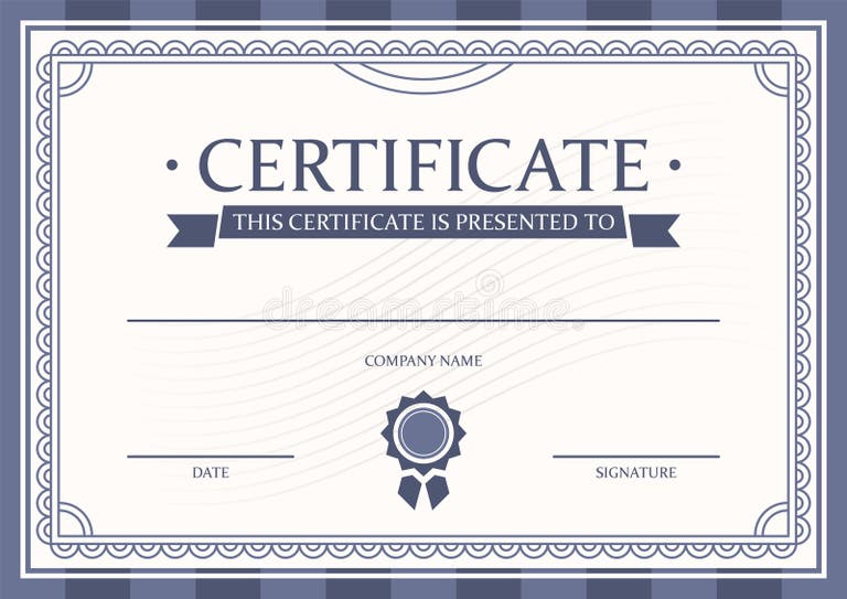 Vintage Qualification Certificate Design Template Stock Illustration ...