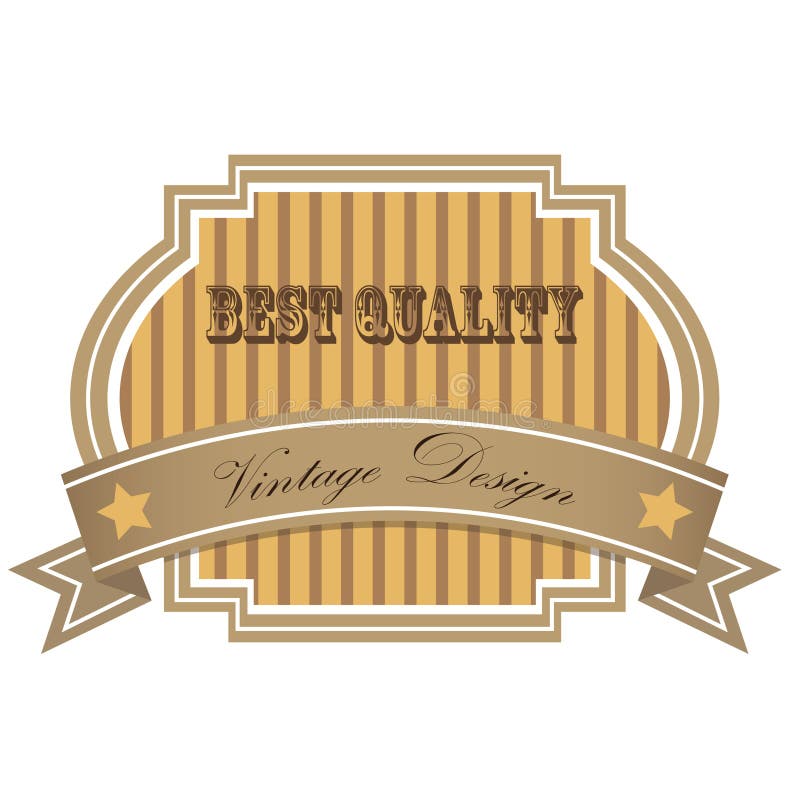 Vintage Quality Label. Vector Illustration Decorative Design Stock ...