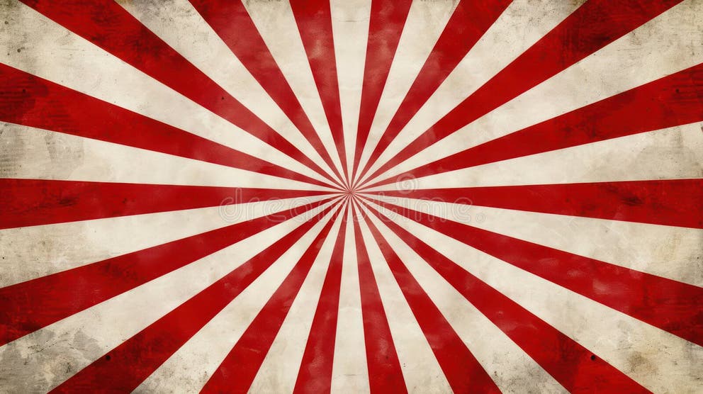 A Vintage Radial Pattern with Alternating Red and White Stripes ...