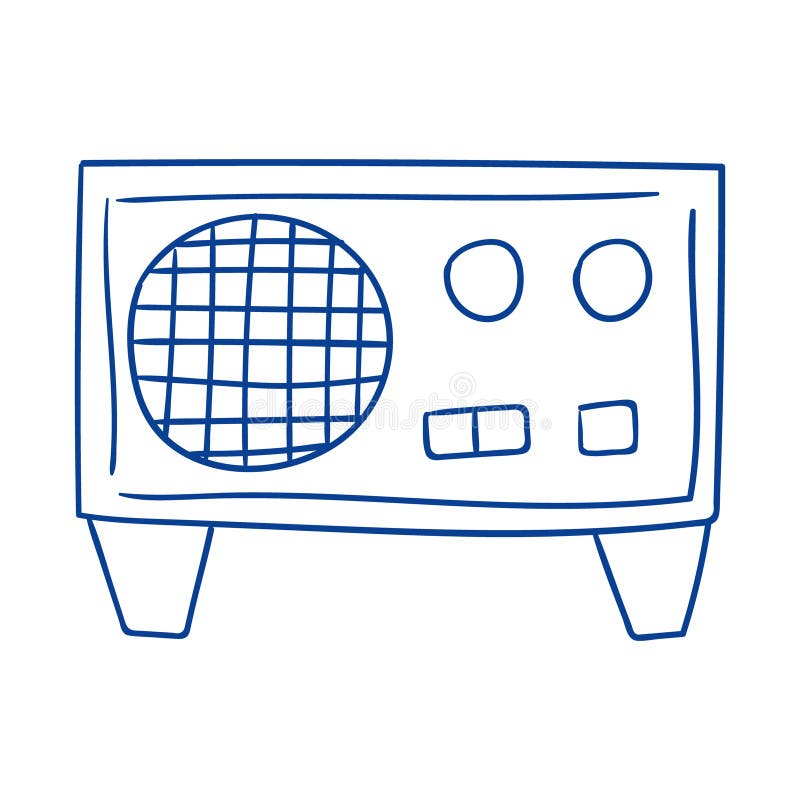 Vintage Radio Design with Simple Lines and Clear Structure Created in ...