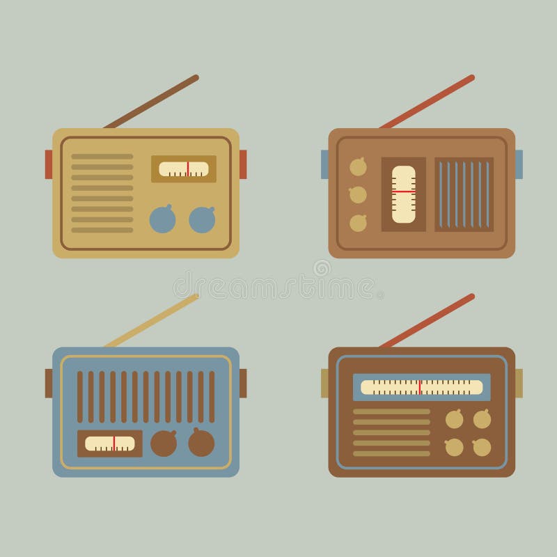 Vintage Radio stock vector. Illustration of electronics - 38705356